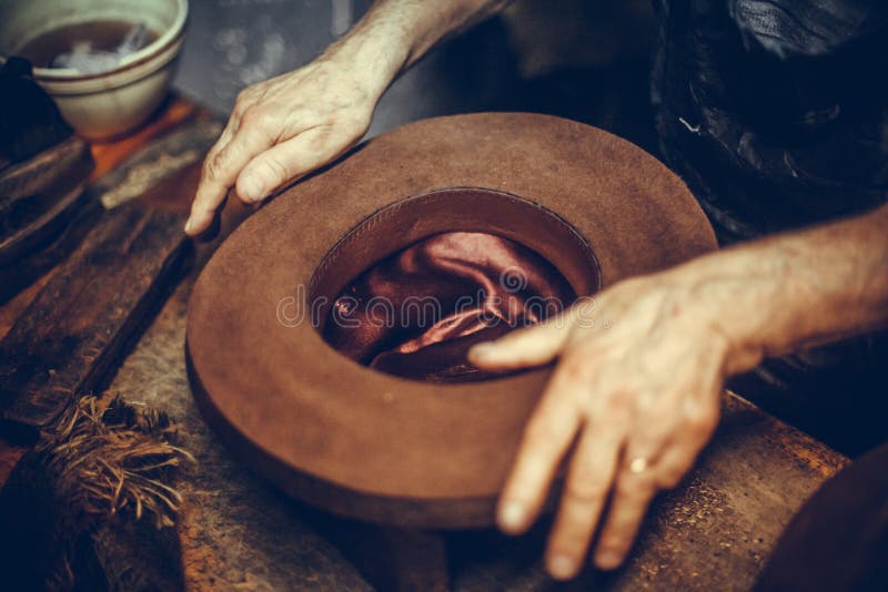 Hatter making a hat stock photo. Image of manual, gentleman - 88424862
