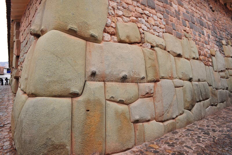 Hatun Rumiyoc Street with Incan Twelve Angle Stone in Cusco, Peru Stock ...