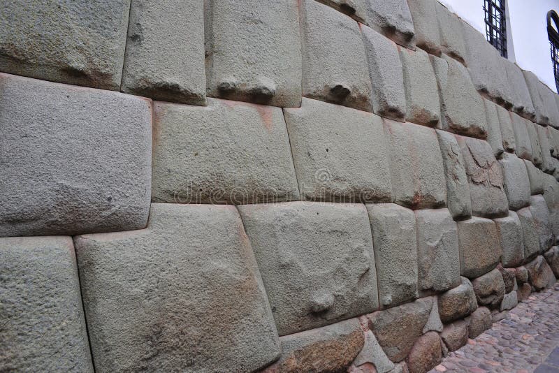 Hatun Rumiyoc Street with Incan Twelve Angle Stone in Cusco, Peru Stock ...