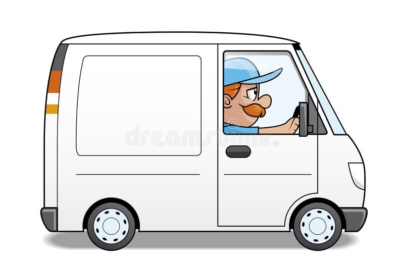 Haulier Conduciendo La Camioneta Ilustración del Vector - Ilustración ...