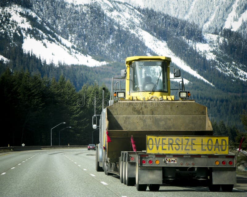 Hauling a big load stock photo. Image of driving, commerce - 4763928