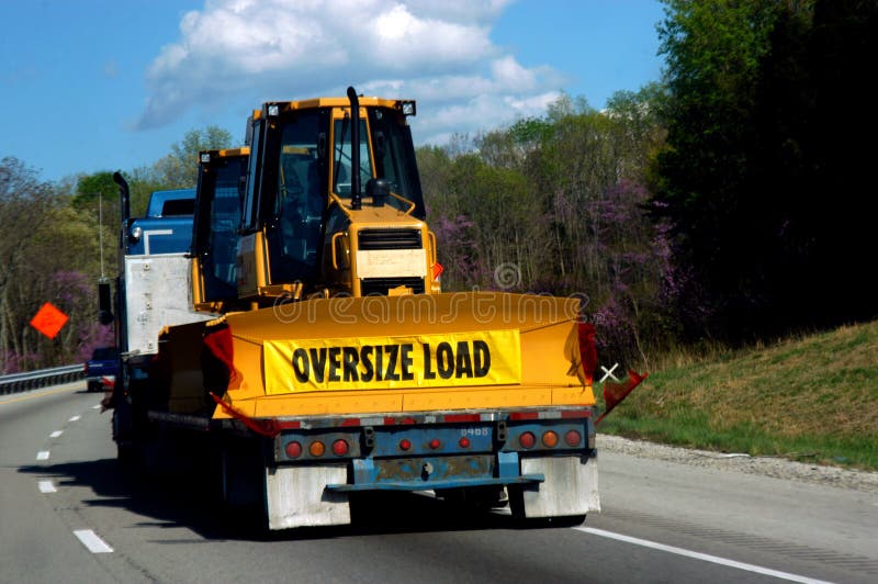 Wide OVERSIZE LOAD Sign Semi Tractor Truck Isolated Stock Image - Image ...