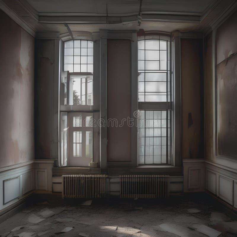 Haunted Asylum, Abandoned Asylum with Broken Windows and Eerie Sounds ...