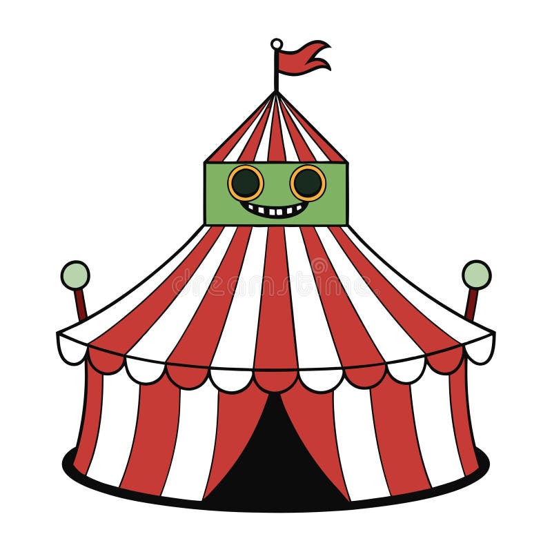 Haunted Circus Theme Digital Illustration. Created with Stock Vector ...