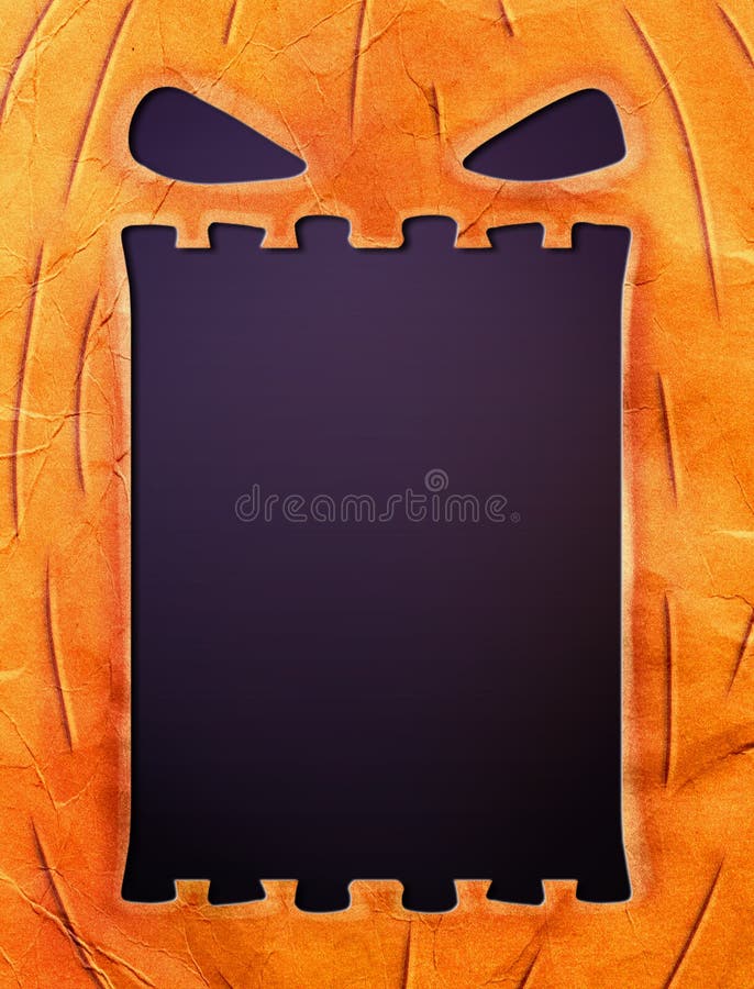 Haunted Frame: Jack-O’-Lantern’s Gaze Background Stock Image - Image of ...