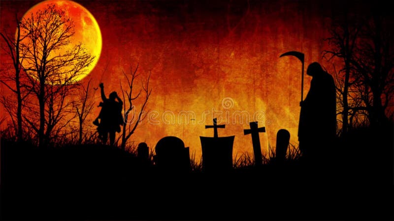 Dark Graveyard. Halloween Time. Stock Video - Video of fear, dancing ...
