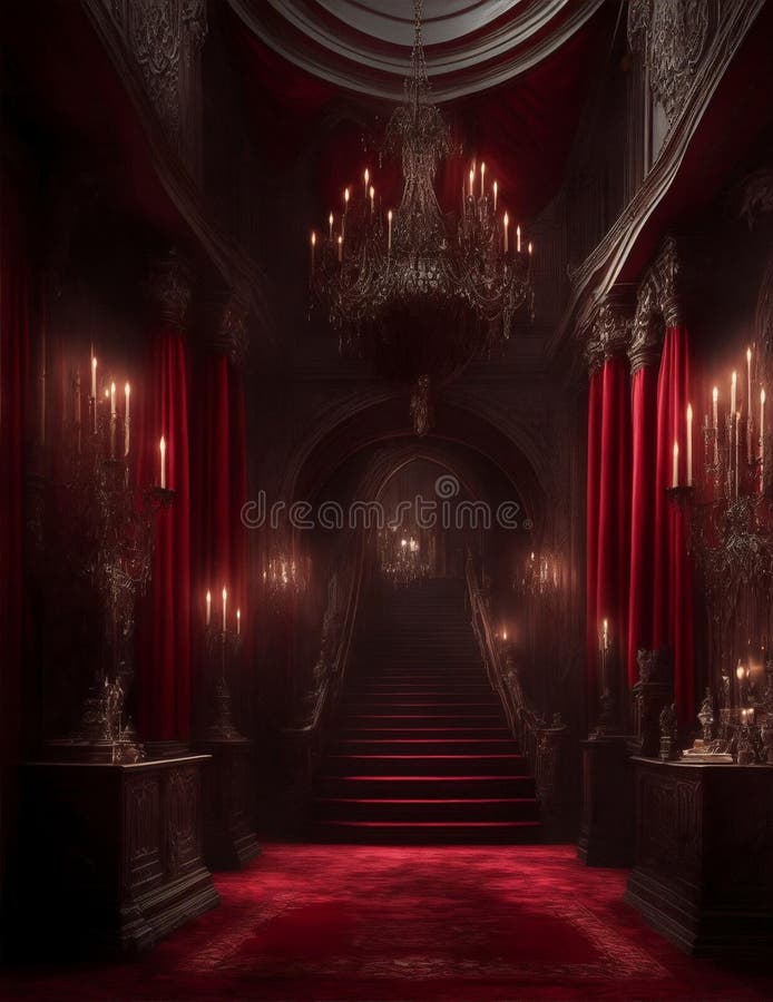Haunted Hotel, Creepy Lobby Illustration Stock Illustration ...