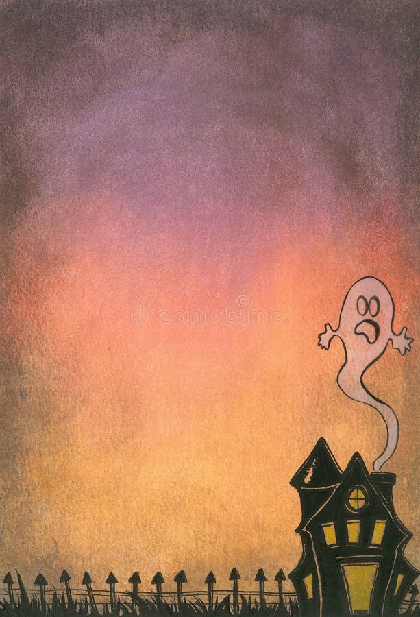 Haunted house frame stock illustration. Illustration of home - 58719229