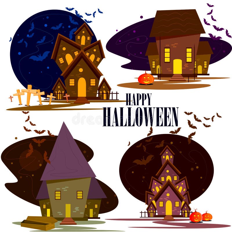 Easy haunted house maze stock vector. Illustration of composition ...