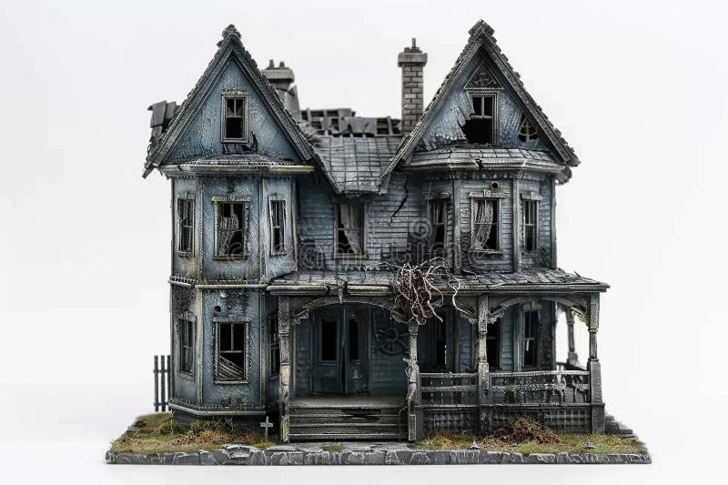 Haunted House Model stock illustration. Illustration of wooden - 334936881