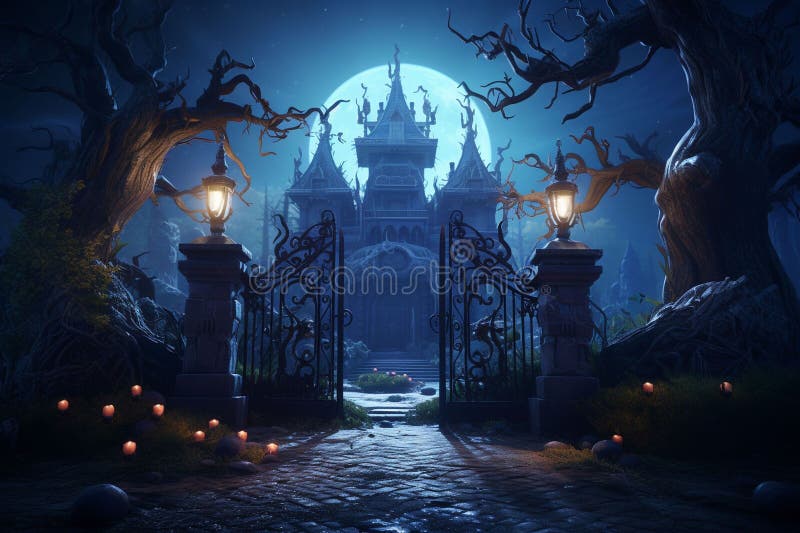 Haunted Mansion Gate a Haunted Mansion Gate Stock Illustration ...