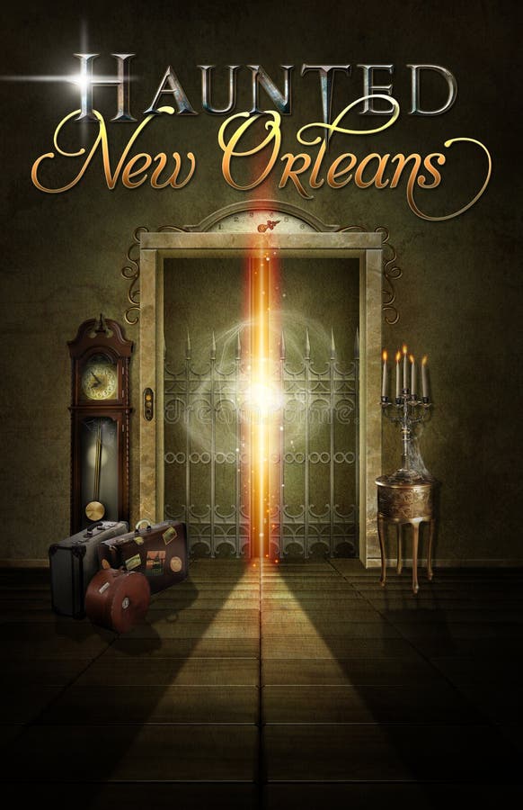 Haunted New Orleans Hotel Elevator Background Poster Stock Illustration ...