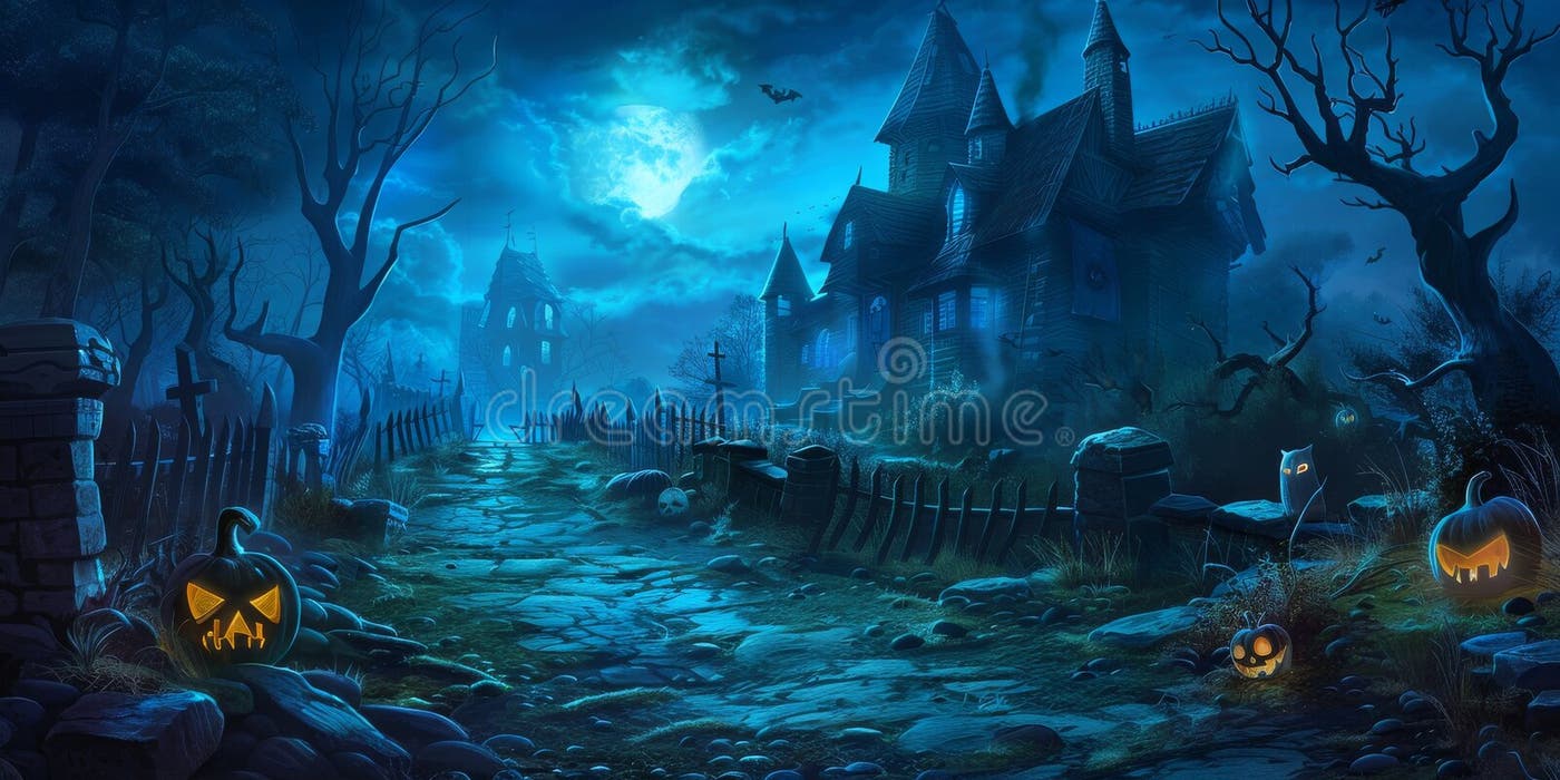 Haunted Pathway Stock Illustrations – 715 Haunted Pathway Stock ...
