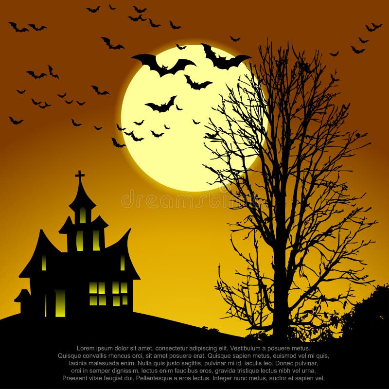 Haunted Tree. Victor EPS 10 Stock Vector - Illustration of tree ...