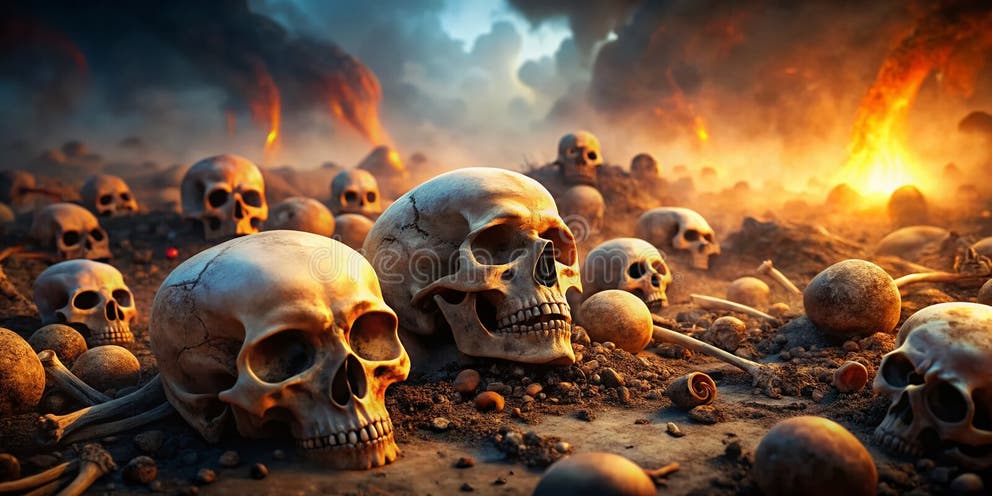 A Chilling 3D Rendered Long Exposure Human Remains on an Apocalyptic ...