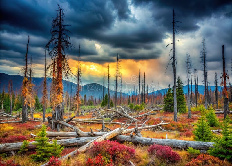 A Ruined Spruce Forest a Visual Testament To Climate Changes ...