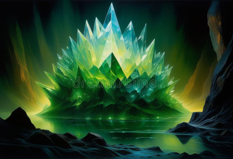 A Haunting Portrait of the Enigmatic Crystal Crawler Stock Illustration ...