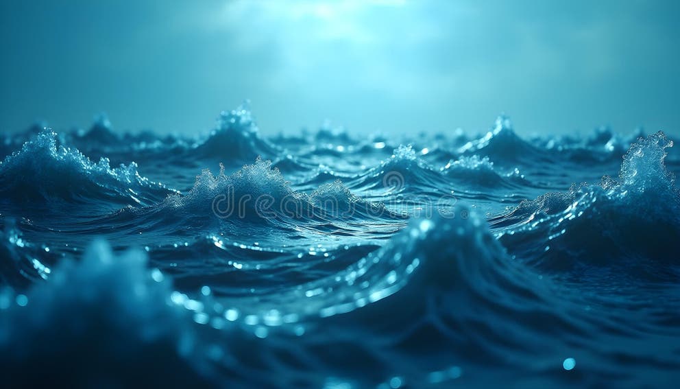 A Haunting Seascape Where Ocean Waves are Composed of Shifting ...