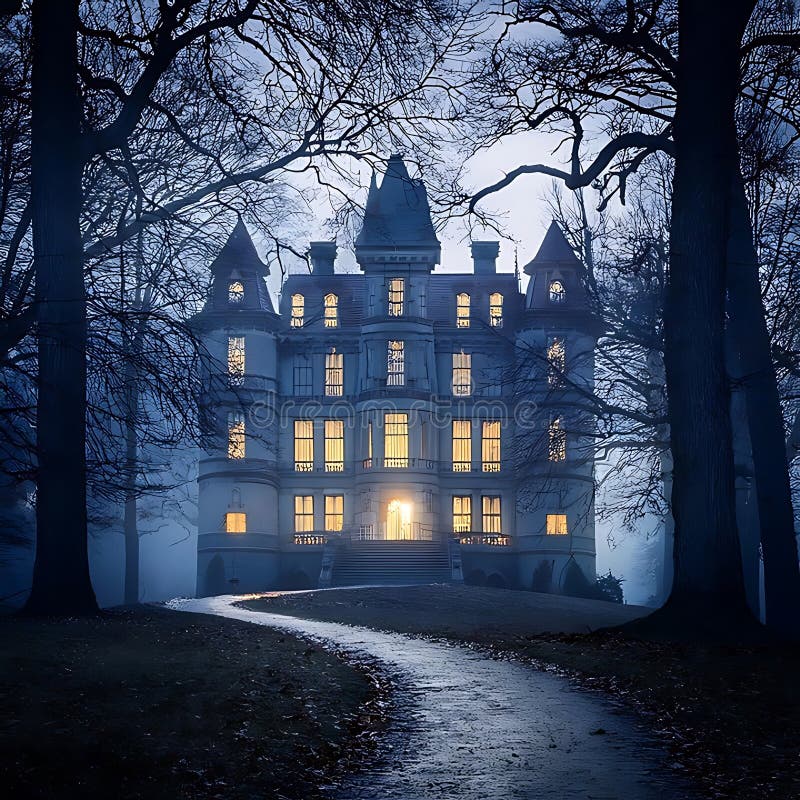 Haunting Spooky and Eerie Background Set. Stock Image - Image of ...