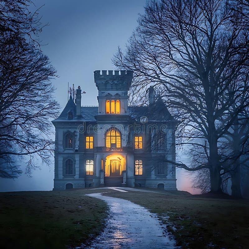 Haunting Spooky and Eerie Background Set. Stock Image - Image of ...