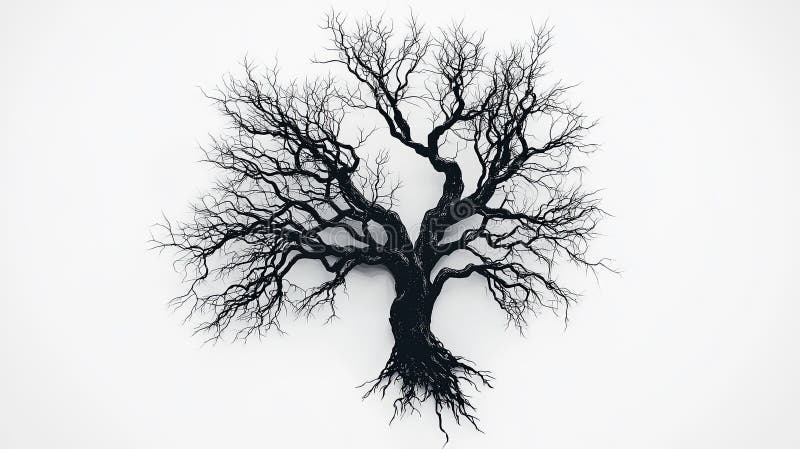 A Haunting Top-down Perspective of a Dark, Demonic Tree, Starkly ...