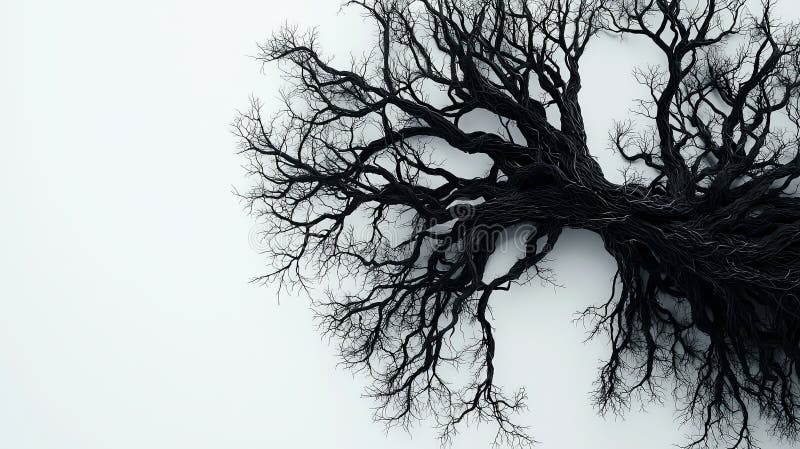 A Haunting Top-down Perspective of a Dark, Demonic Tree, Starkly ...
