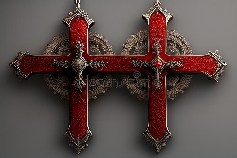 A Hauntingly Beautiful Cross Stock Illustration - Illustration of death ...