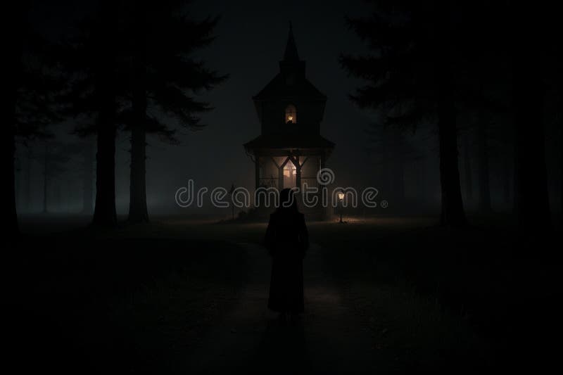 Hauntingly Beautiful Halloween Scene.AI Generated Stock Illustration ...