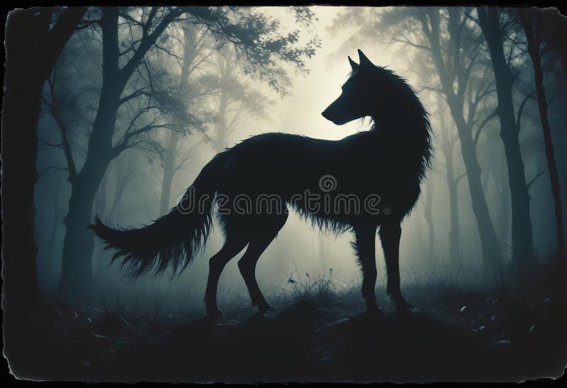 In the Hauntingly Beautiful Polaroid Silhouette Stock Illustration ...