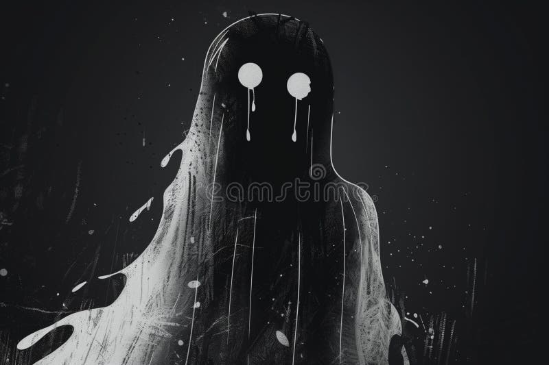 A Hauntingly Macabre Illustration of a Demonic Apparition, Its Spectral ...