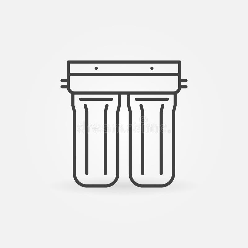 Hauptlinie Wasser Filter Vektor Konzept Symbol In Umriss Stil Vektor ...