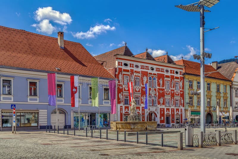 Hauptplatz in Leoben, Österreich Stockfoto - Bild von geschichte ...