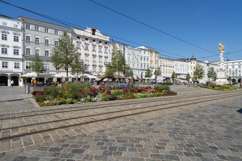 Hauptplatz Square in Linz, Austria Editorial Image - Image of cityscape ...