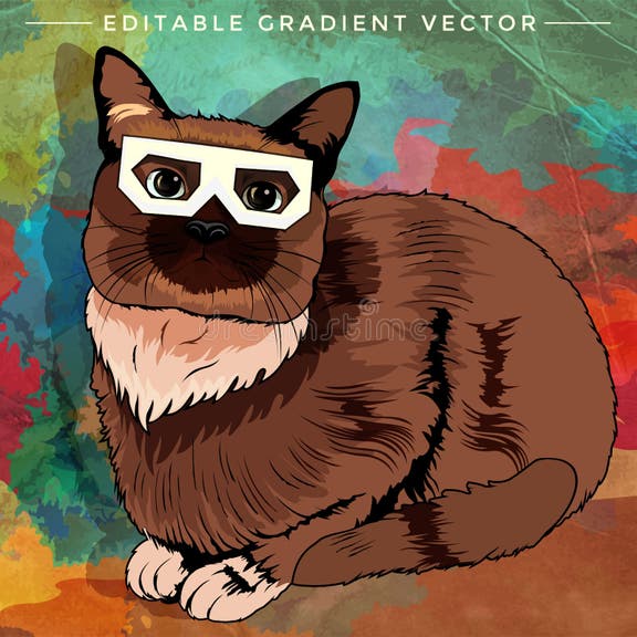 Haus Cat Illustration vektor abbildung. Illustration von lustig - 71595441