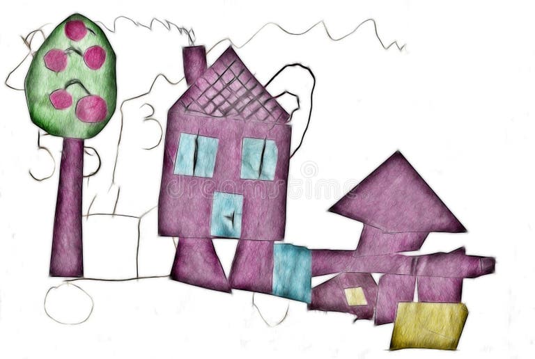 Haus-Kind Abbildung stock abbildung. Illustration von auslegung - 5929980