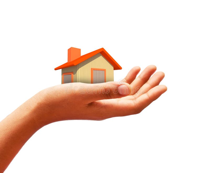 Haus in meiner Hand stock abbildung. Illustration von zustand - 22831835