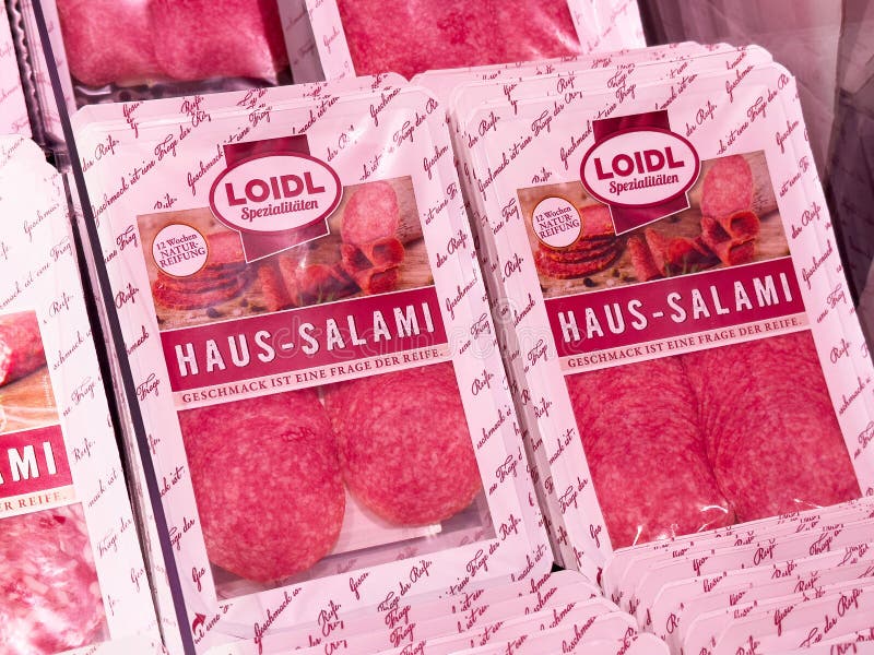 Haus-salami Packaging from Loidl Featuring Traditional German Cured ...