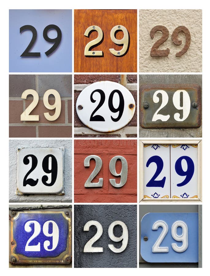 Hausnummern 1 bis 100 stockbild. Bild von blau, häuser - 31381635