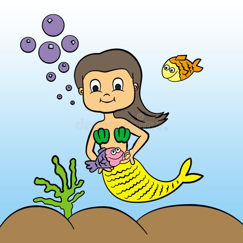 Haustier der Nixe stock abbildung. Illustration von tier - 26731759