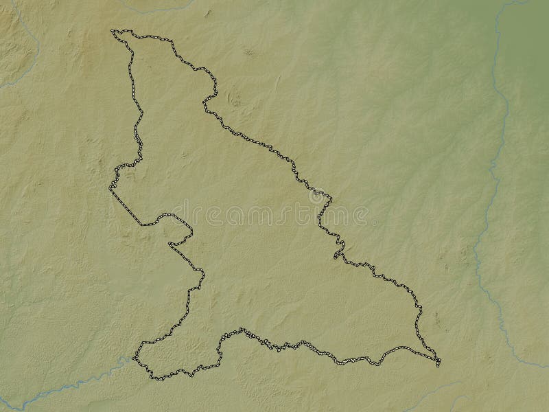 Haut-Mbomou, Central African Republic. Physical. No Legend Stock ...