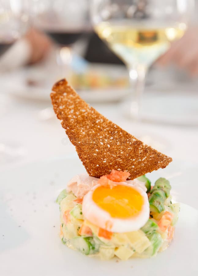 Haute cuisine appetizer stock image. Image of glass, feast - 23408849