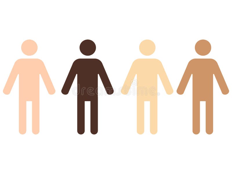 Hautfarben vektor abbildung. Illustration von unterschiedlich - 51847670