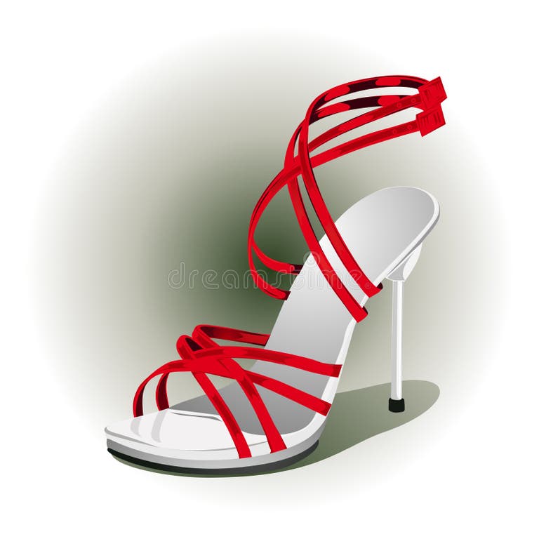 Hauts talons rouges illustration de vecteur. Illustration du chaussures ...