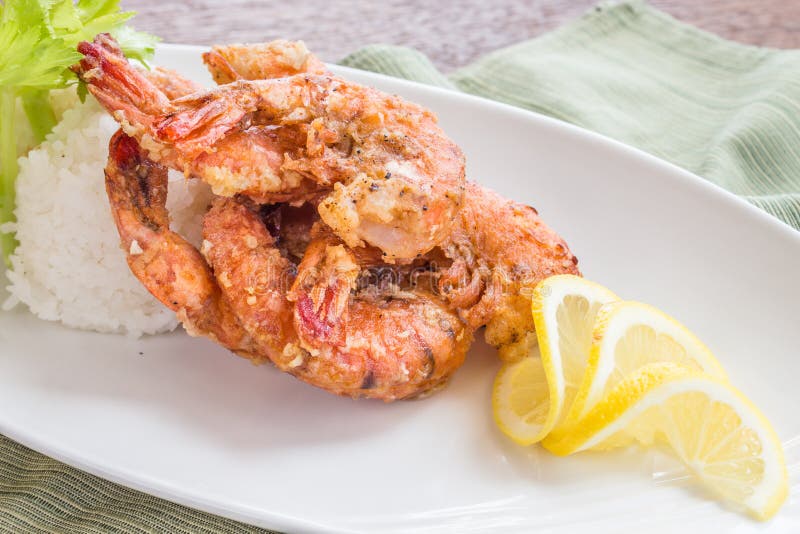 Hauula Shrimp stock photo. Image of seafood, fried, green - 61540484