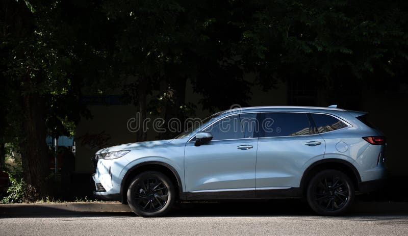 Haval crossover. stock image. Image of city, haval, blue - 326600477