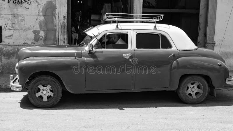 Havana, Cuba - May 02, 2019: Classic Old Timer Car Pontiac with Driver ...