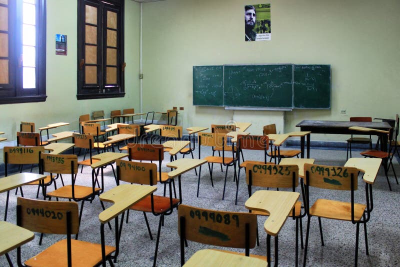 Mathematics Classroom Empty Interior, School Class Stock Vector ...