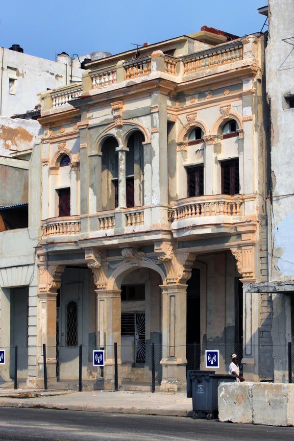 HAVANA, CUBA - MAY 15, 2012: View of One of the Historical Buildings in ...