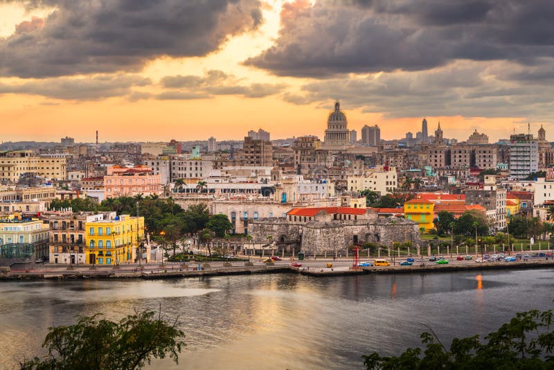 Havana, Cuba Town Skyline stock image. Image of famous - 193123113