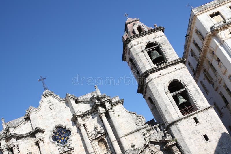 The Havana S Cathedral and it S Nearest Building Stock Image - Image of ...
